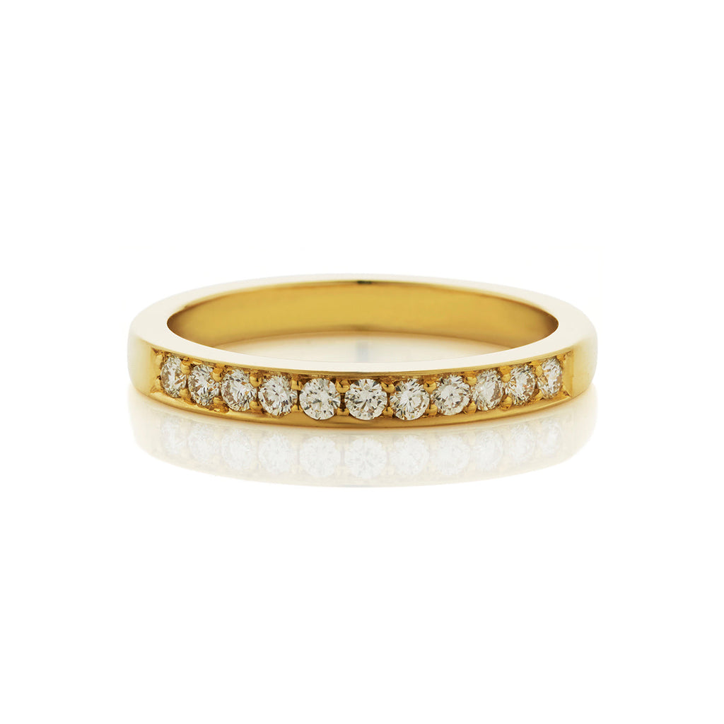 18ct Grain-Set Diamond Band – Jewellers Workshop